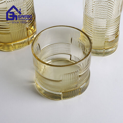 Food Grade New Cut Glass Design Amber Color Water Pitcher 1.1L ...